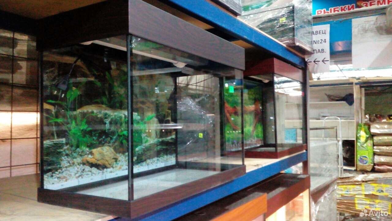 Акв. прямой 70л венге новый. Бесплатная доставка