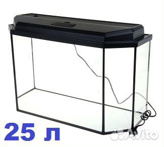 Аквариум с крышкой "Панорама" 25 л.,новый